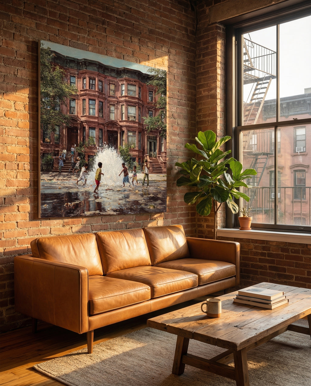 Nostalgic Summer in Brooklyn - Canvas Wall Art - 32 x 32 – THE BROOKLYN ...